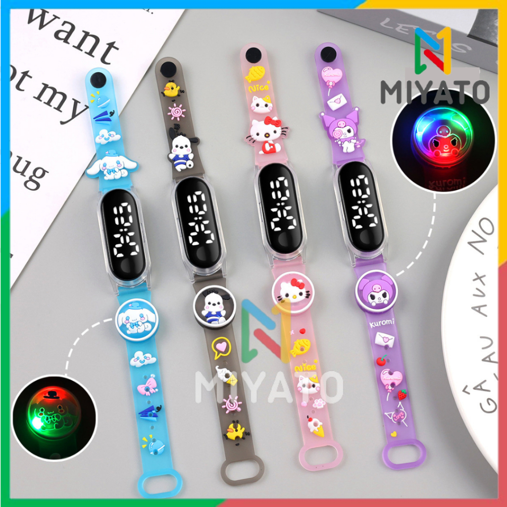Jual Miyato Jam Tangan Anak Digital Led Karakter Sanrio Doraemon Kuromi ...