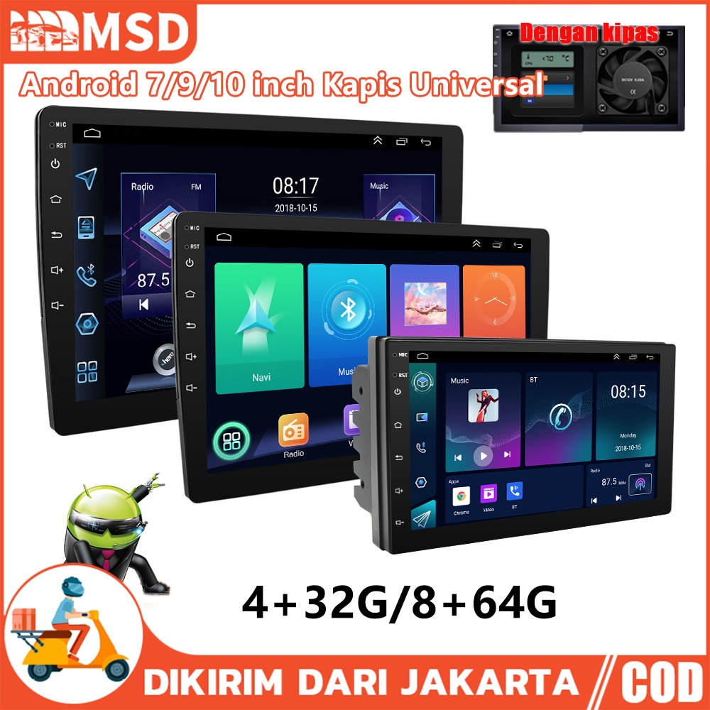 Jual With Dengan Kipas 9 Inch 10 Inch Car Navigasi Radio Mobil Navigasi 4GB 8GB RAM 32GB 64GB ...