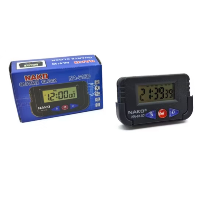 Jual Jam mobil tempel PERSEGI clock digital car NAKO vinnic TIMER Mini ...