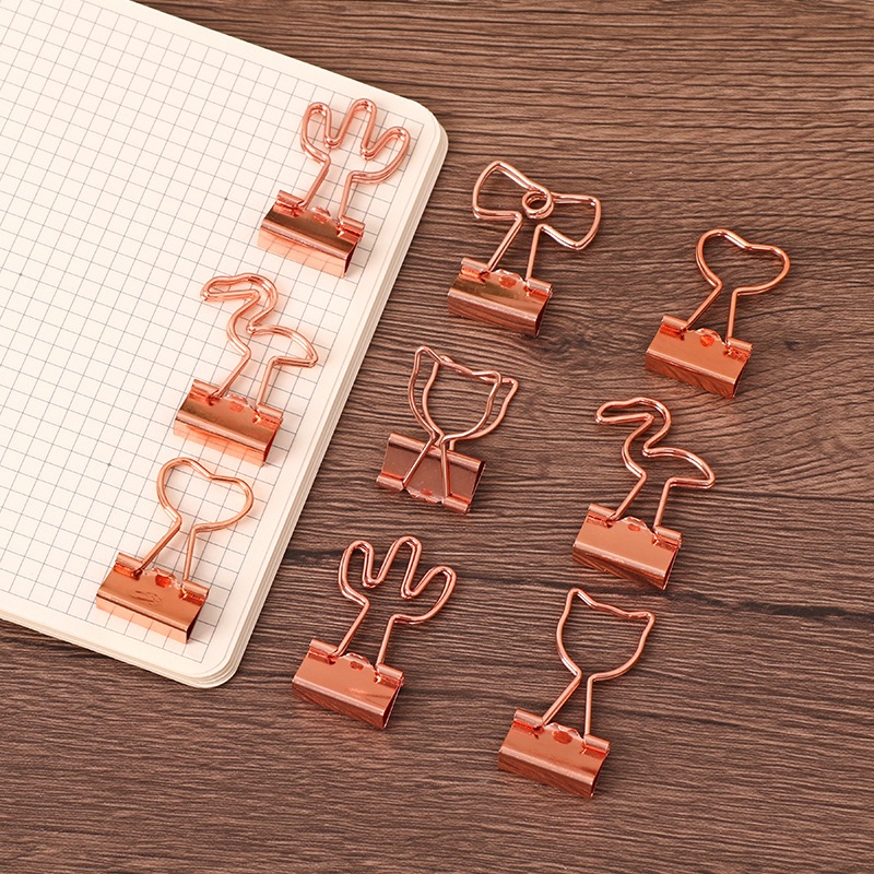 Jual 𝐙13 AESTHETIC PAPER CLIP ROSEGOLD CUTE Paper Clip KLIP PHOTOCARD ...