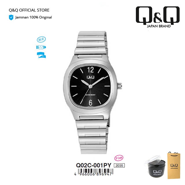Jual Q&Q QnQ QQ Jam Tangan Arloji Wanita Fashion Analog Stainless Steel Rantai - Q02 Q02C Water ...