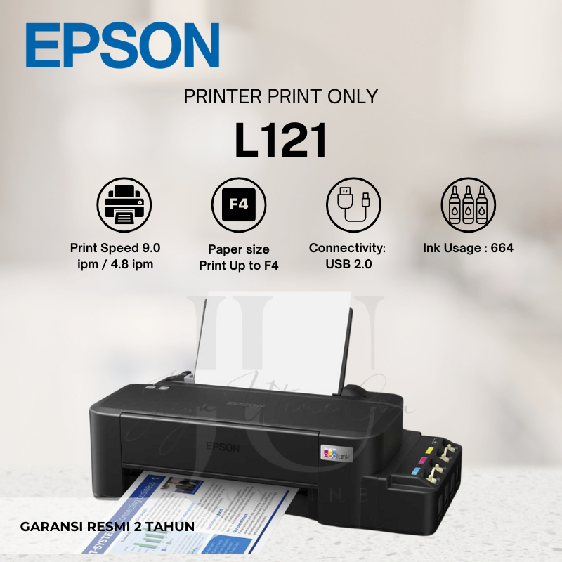Jual EPSON L121 Ink Tank Single Function Printer (Print Only) Original ...