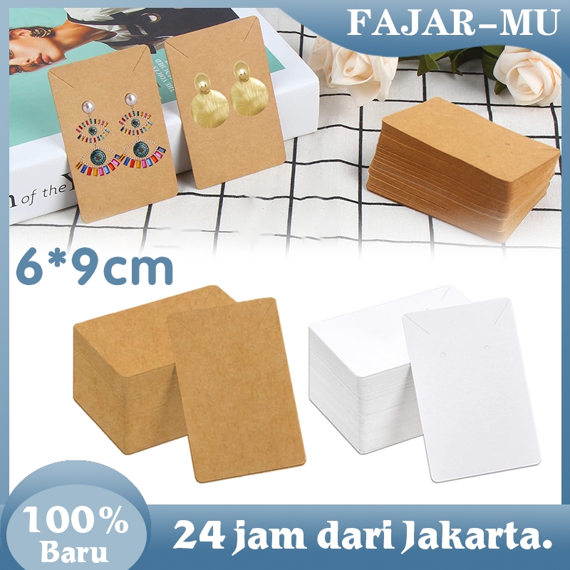 Jual Kartu Display Anting Kertas Kraft 100 Lembar Hangtag Anting Label ...