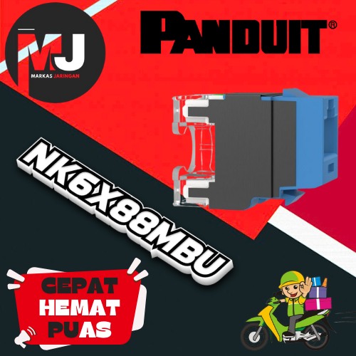 Jual Panduit NK6X88MBU Netkey Modular Jack Cat 6A / Cat6A 10G ...