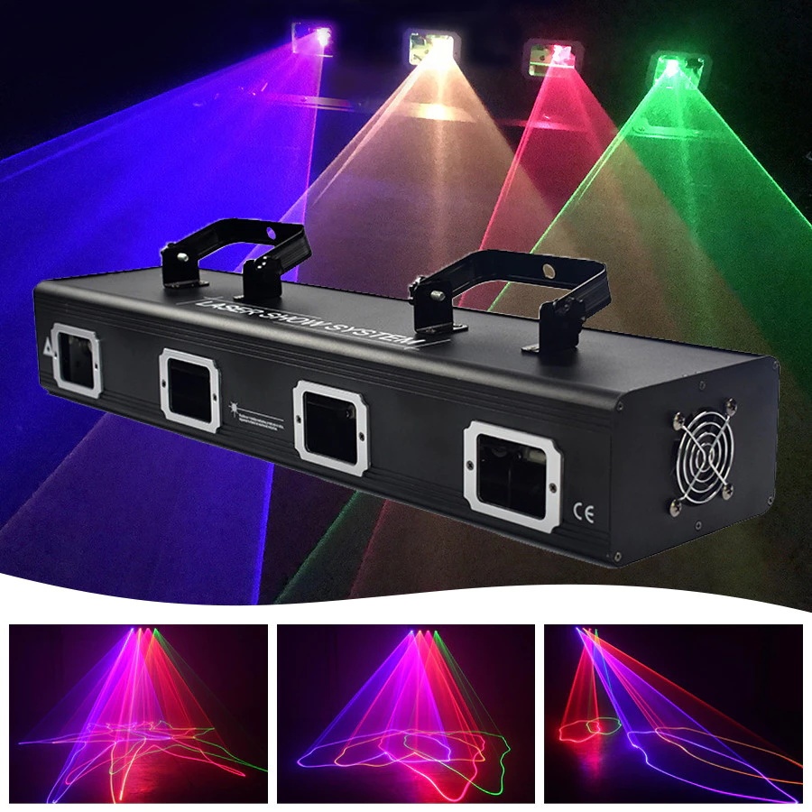 Jual Lampu Panggung Laser 4 Mata Laser Beam Lampu Disco Sorot Full ...