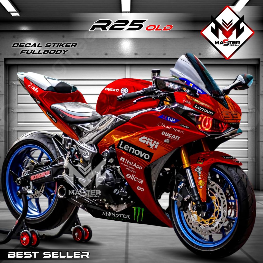 Jual Decal Yamaha R25 Old Fullbody Stiker Variasi R25 Old Fullbody ...
