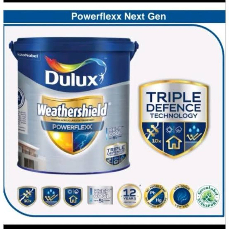 Jual Cat Exterior DULUX WEATHERSHIELD POWERFLEXX NEXT GEN 2,5 Liter ...