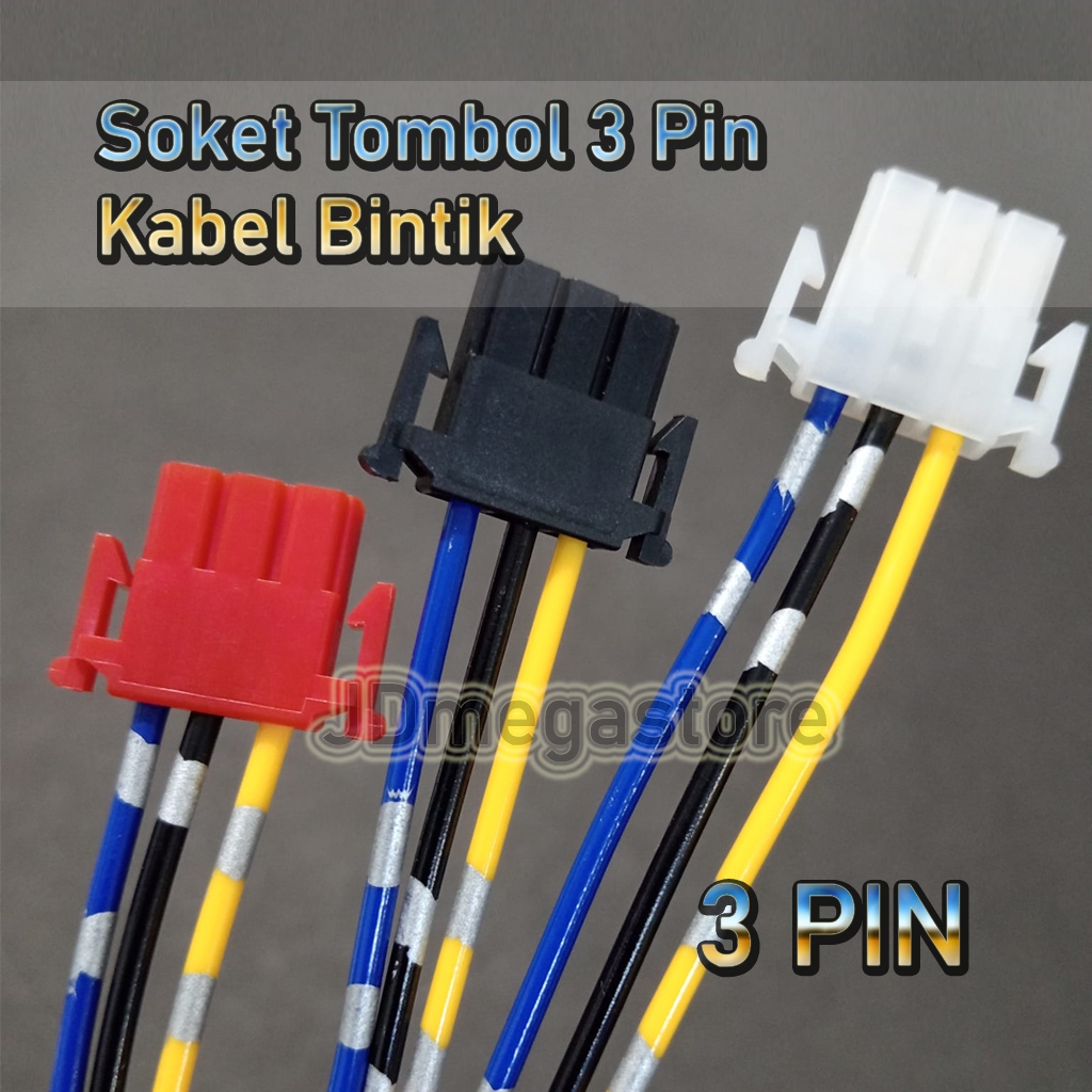 Jual (Grosir/COD) Soket Tombol 3 Pin Starter, Dim, Klakson, Lampu ...