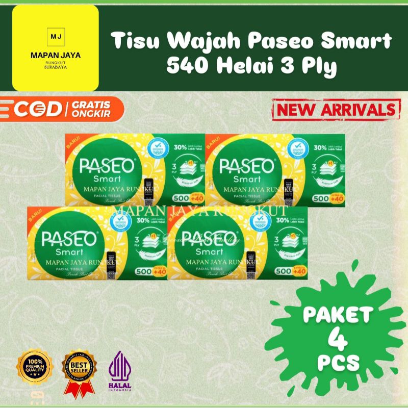 Jual (PROMO)Tisu Paseo Smart 540 Helai 3Ply / Tissue Paseo 540Helai 3 ...