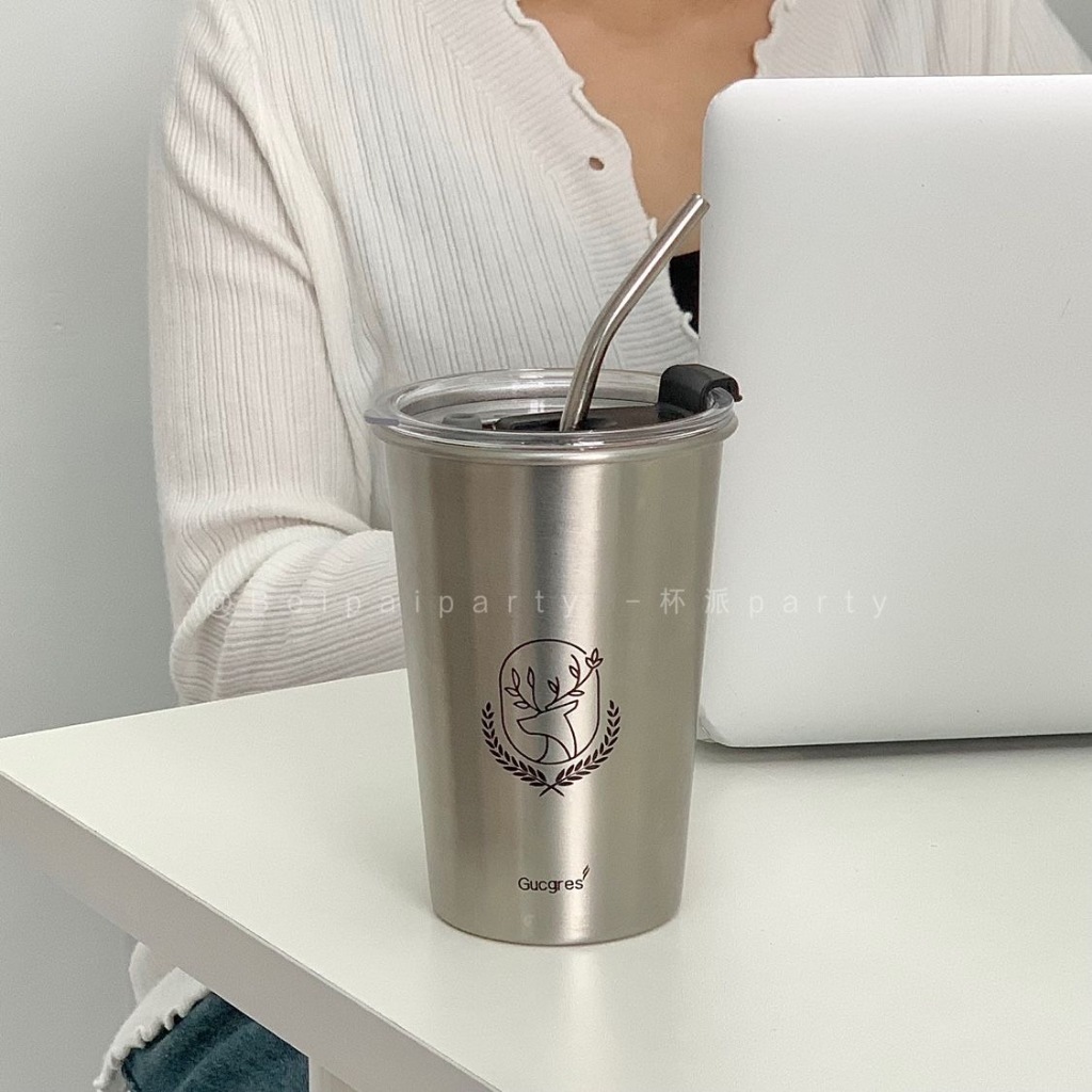 Jual Cangkir Tumbler Kopi /Stainless Steel Aesthetic Mug Vacuum Flask ...