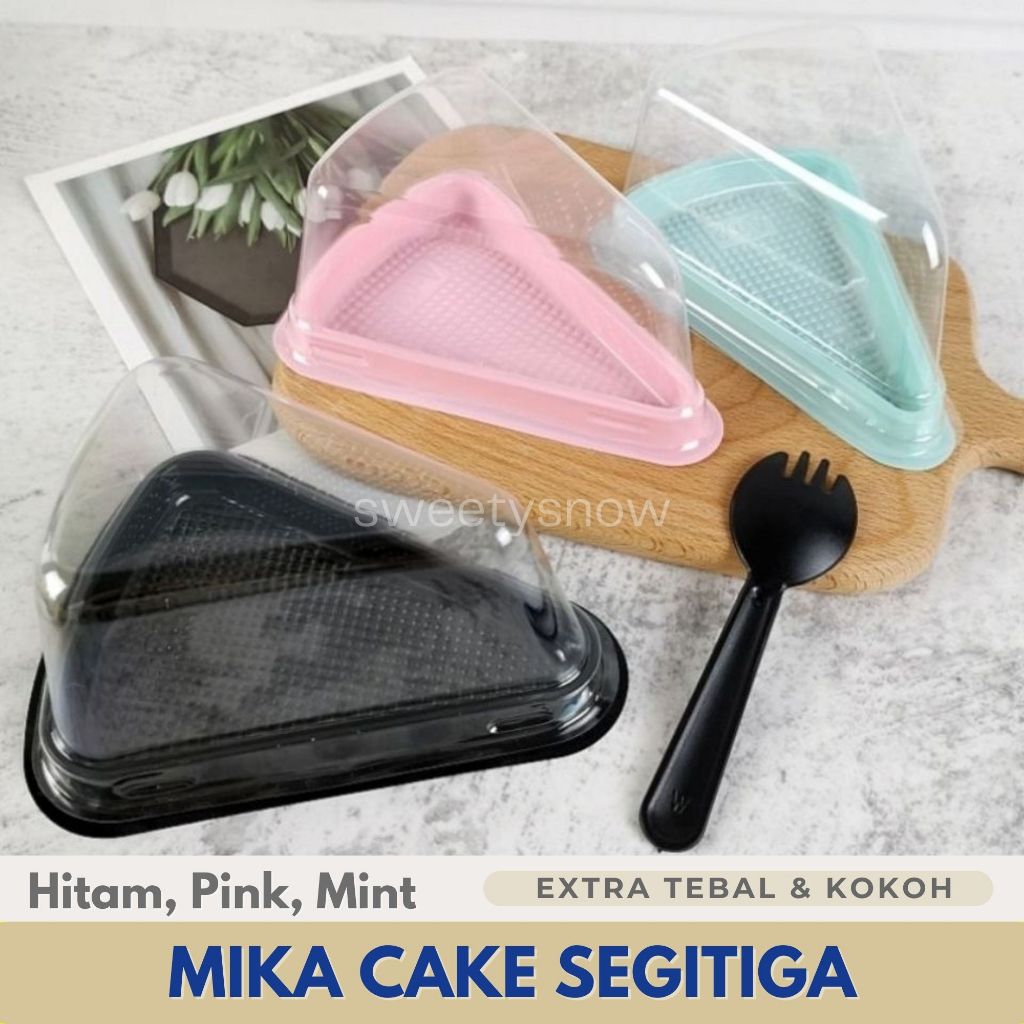 Jual MIKA CAKE SEGITIGA / Box Cake Potong / Kemasan Slice Cake Mika ...
