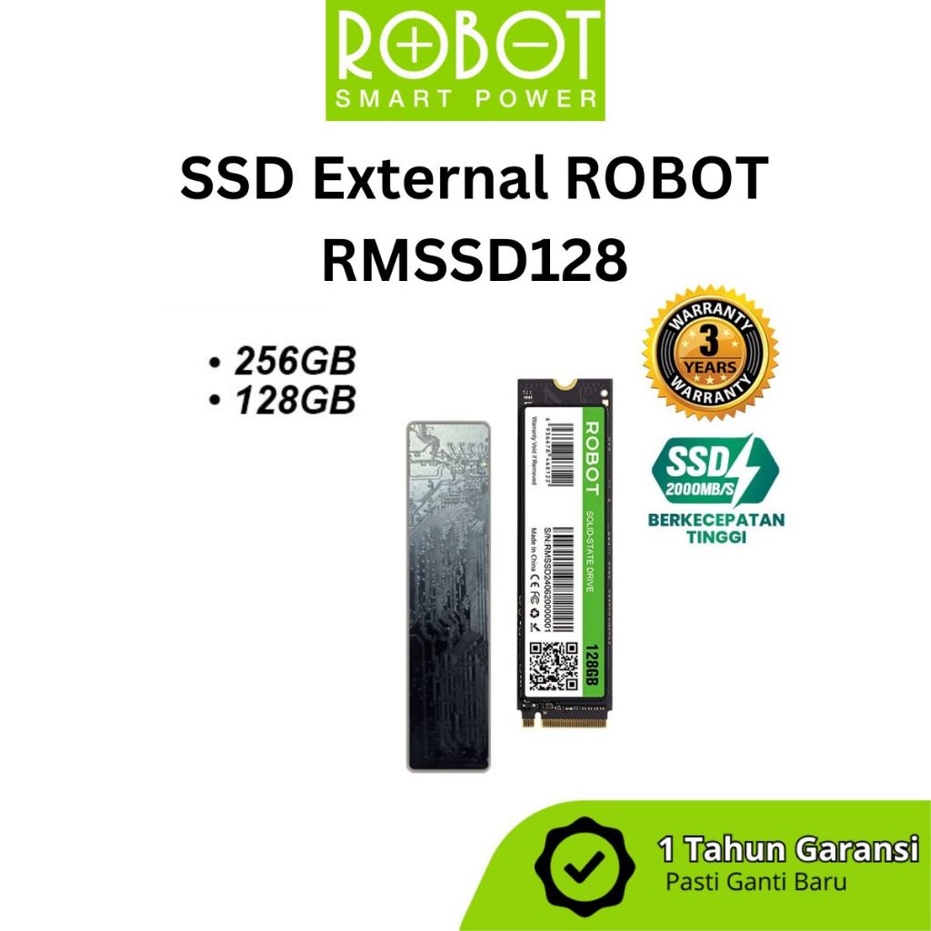 Jual ROBOT ssd external rmssd128 Kapasitas 128GB Super Fast Kecepatan ...