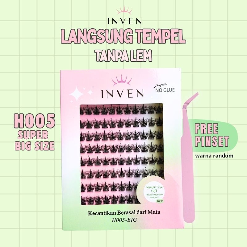 Jual [ BIG SIZE TANPA LEM ] H005 Bulu Mata Palsu LANGSUNG TEMPEL INVEN ...