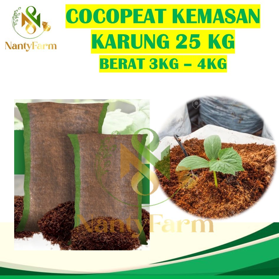 Jual Cocopeat Cocopit Kemasan Karung 25Kg Media Serabut Kelapa | Shopee ...