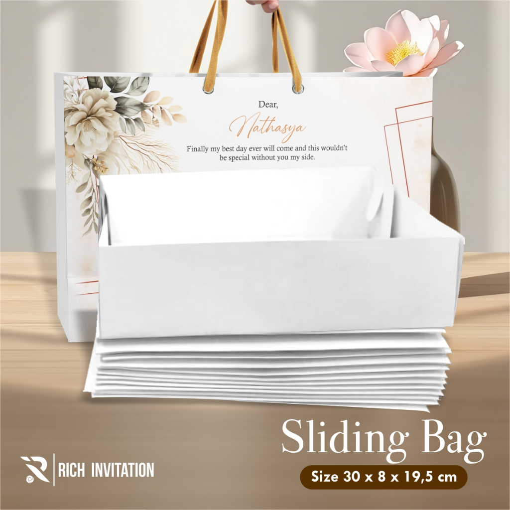 Jual SLIDING BOX PERNIKAHAN - INNER BOX PAPER BAG BRIDESMAID - SLIDING ...