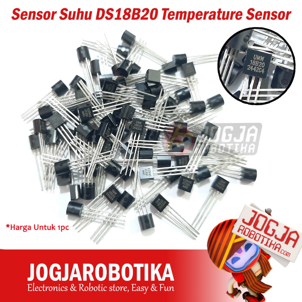 Jual Sensor Suhu DS18B20 Temperature Sensor TO-92 Arduino ESP8266 ESP32 ...