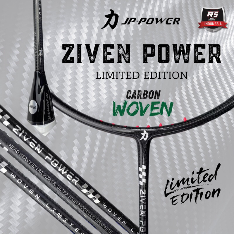 Jual Raket JP POWER ZIVEN POWER FULL CARBON WOVEN 7K Limited Edition ...