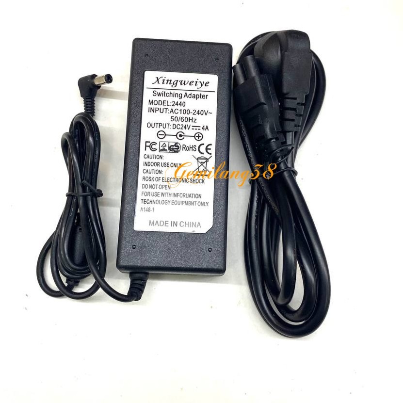 Jual Switching Adaptor 24V 4A + Kabel Adapter Power Supply PSU DC 24 V ...