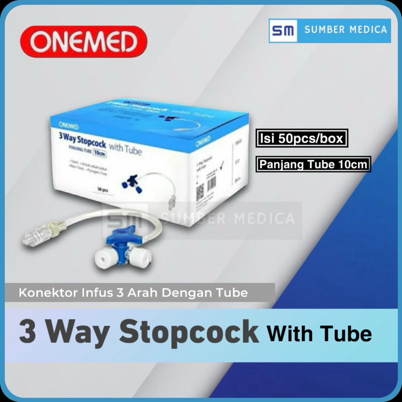 Jual OneMed 3-Three Way Stopcock Biasa & With Tube, Konektor Selang ...