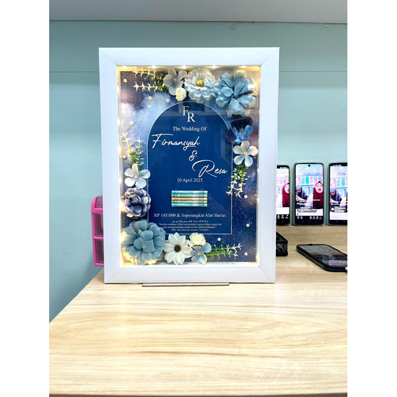 Jual mahar pernikahan nikah semi resin elegan mewah tetes air free ...