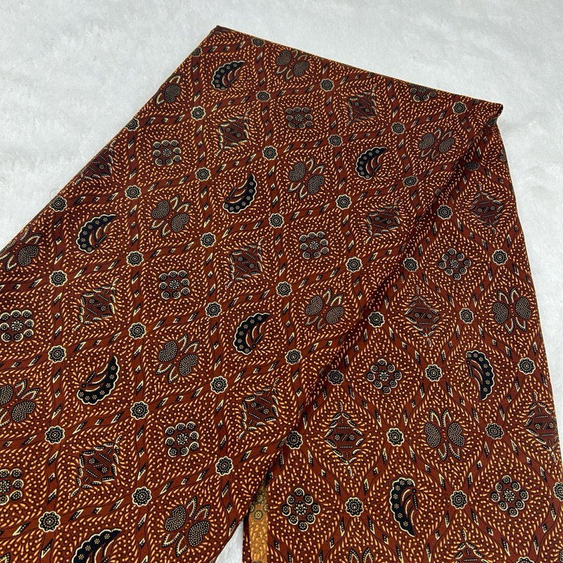 Jual Kain Batik Prada Halus Premium Coklat Motif SidoMukti (Per Meter ...
