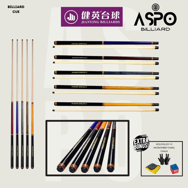 Jual Stick Billiard Kayu Jianying JumpBreak Cue Maple Wood Jump Break ...