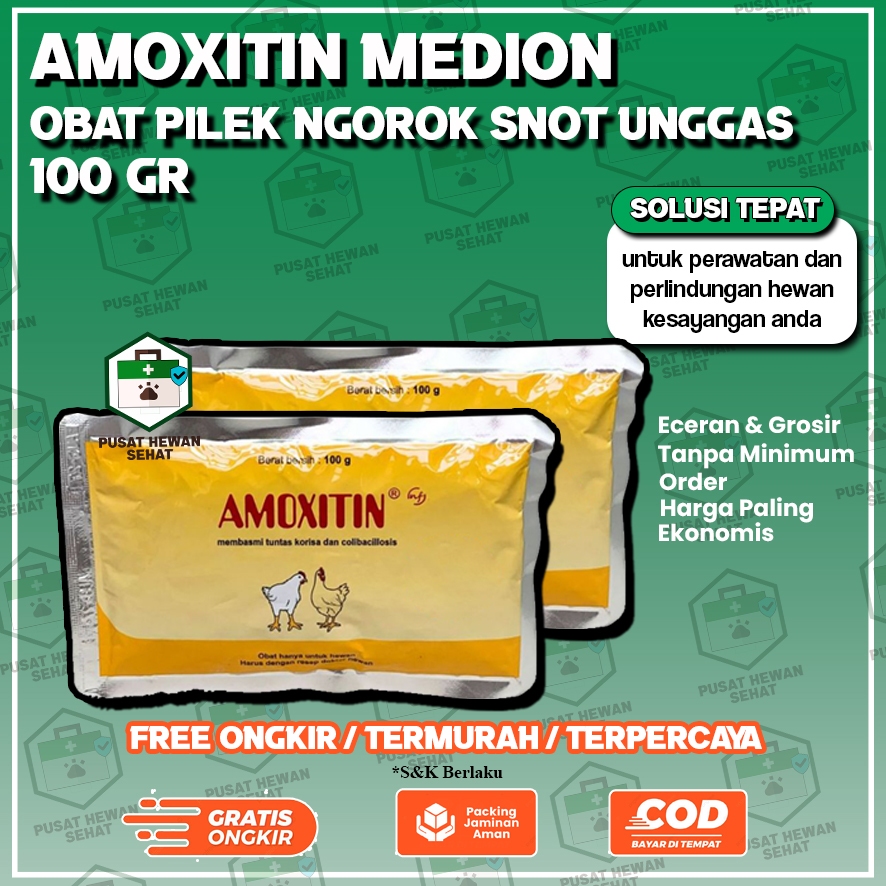 Jual AMOXITIN MEDION - Obat Pilek Ngorok Snot Colibacillosis Unggas ...
