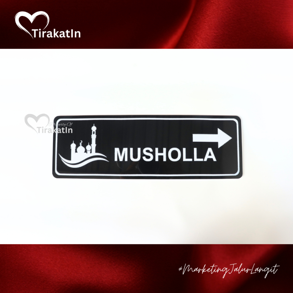 Jual TirakatIn - Signage Arah Musholla Minimalis | Papan Petunjuk ...