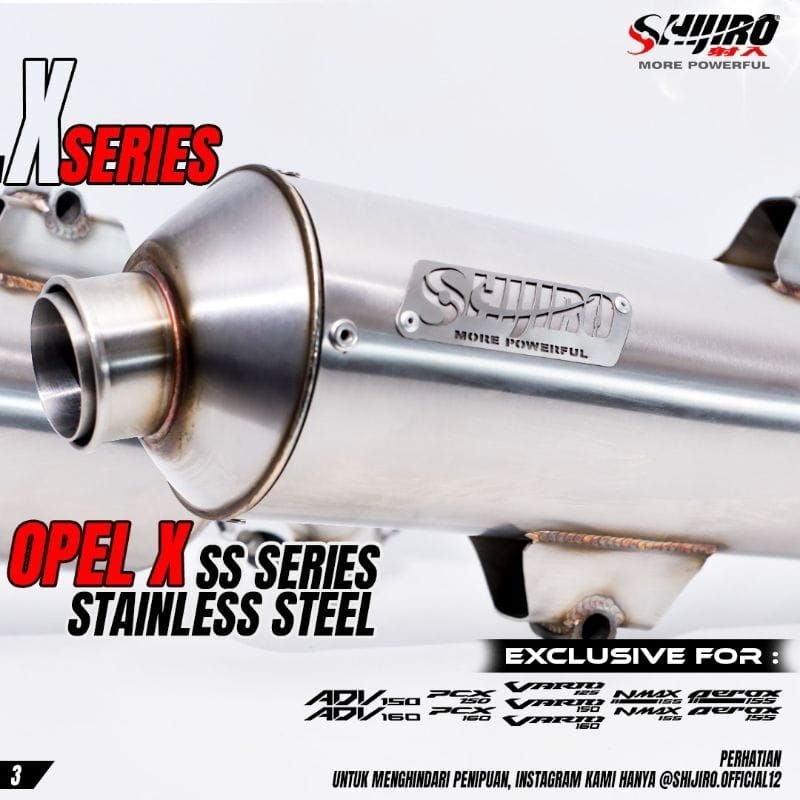 Jual Shijiro knalpot standar racing Type opel x stenlise..Skywave 125 ...