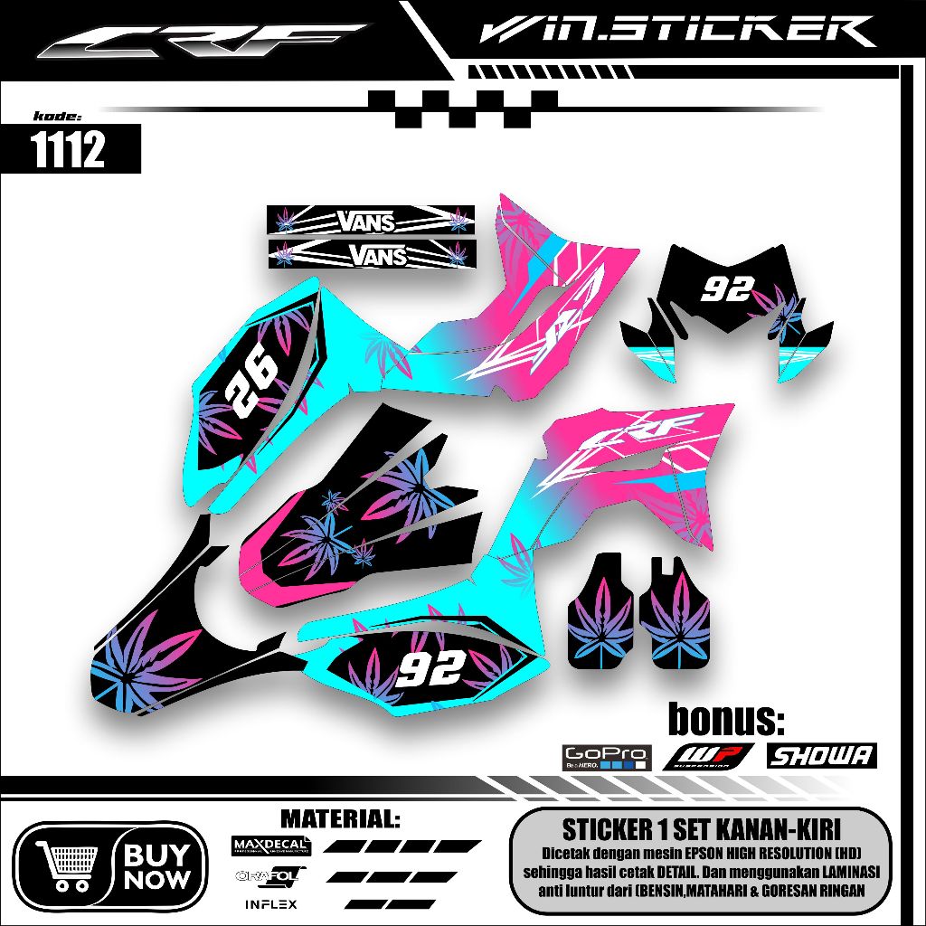 Jual Decal Sticker CRF 150 L Full body - Stiker Dekal Honda CRF 150 L Full Body | Shopee Indonesia