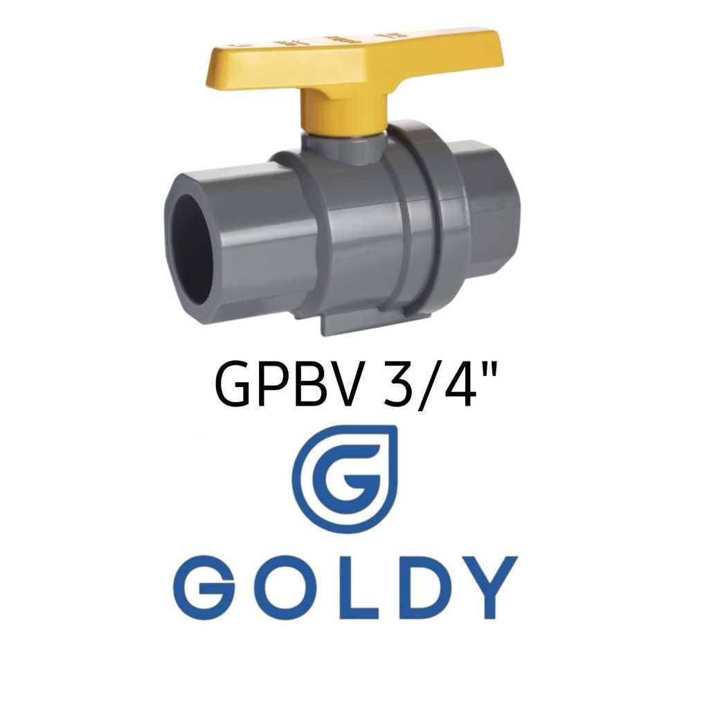 Jual GOLDY Ball Valve PVC / Stop Kran Polos Plastik 3/4" GPBV | Shopee ...