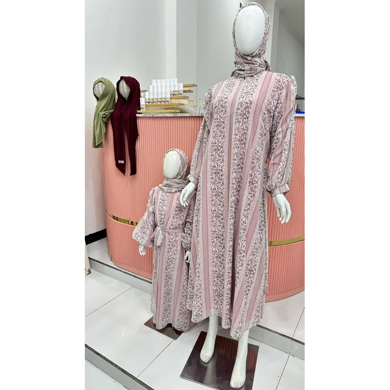 Jual Set gamis ibu dan anak jena (set hijab) | Shopee Indonesia