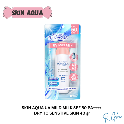 Jual Skin Aqua UV Mild Milk SPF 50 PA++ Dry to Sensitive Skin Sunscreen ...