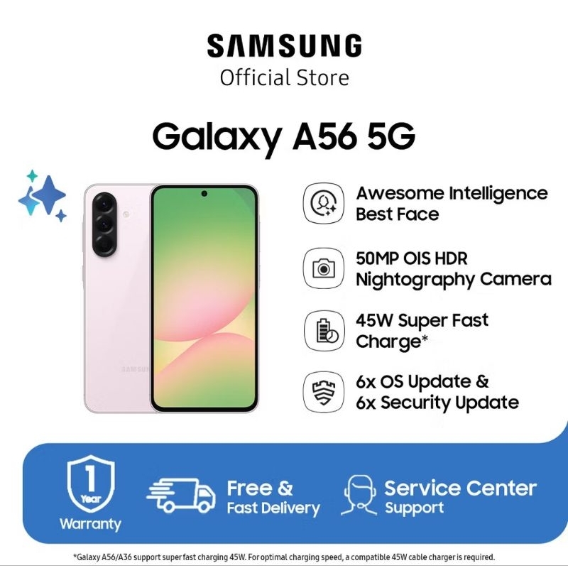Jual Samsung Galaxy A56 | A55 Ram 8/256GB | 8/128GB Garansi Resmi ...