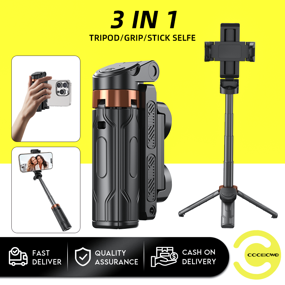 Jual COOBOWE Portable Extendable Phone Grip Tripod Mini Selfie Stick ...