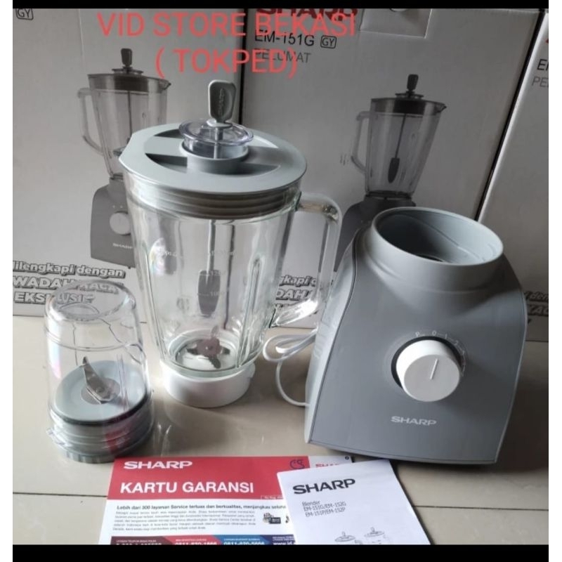 Jual SHARP BLENDER 1,5LITER BLENDER KACA SHARP 1,5 LITER EM-151G-GY Blender KACA kapasitas 1,5 ...