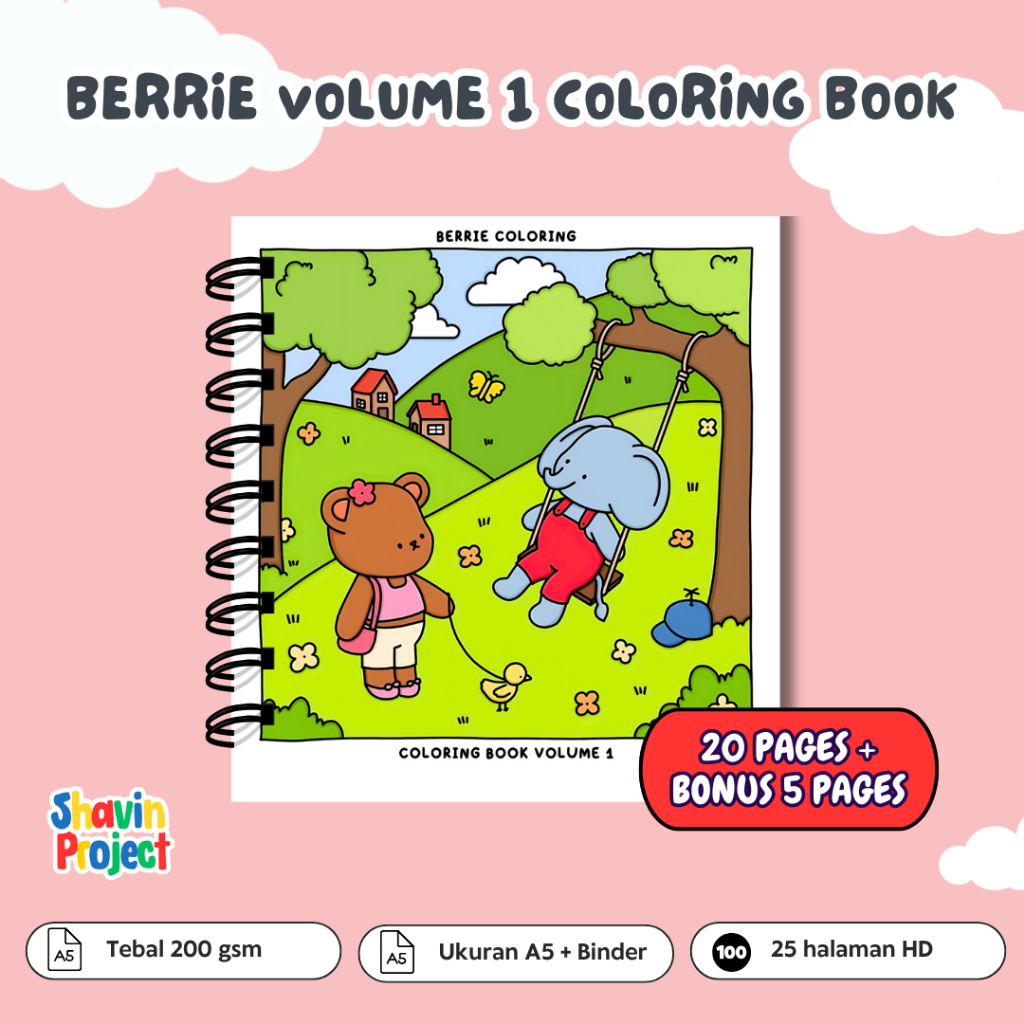 Jual Coloring book Berrie and Friends Volume 1 Ukuran A5 Tebal 200gsm ...