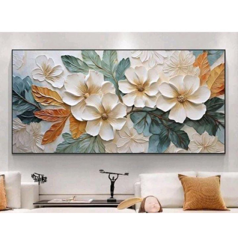 Jual lukisan bunga 3d plus frame | Shopee Indonesia