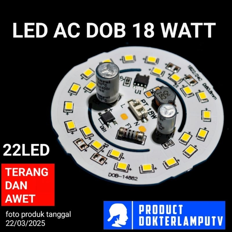 Jual LED AC DOB 18W 220V PUTIH | Shopee Indonesia