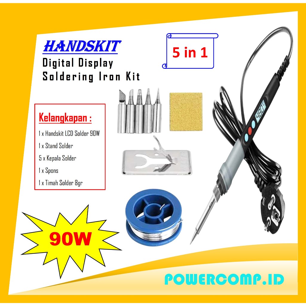 Jual Handskit Set Alat Las Solder Digital 90W! Paket Solder 5 in 1 ...