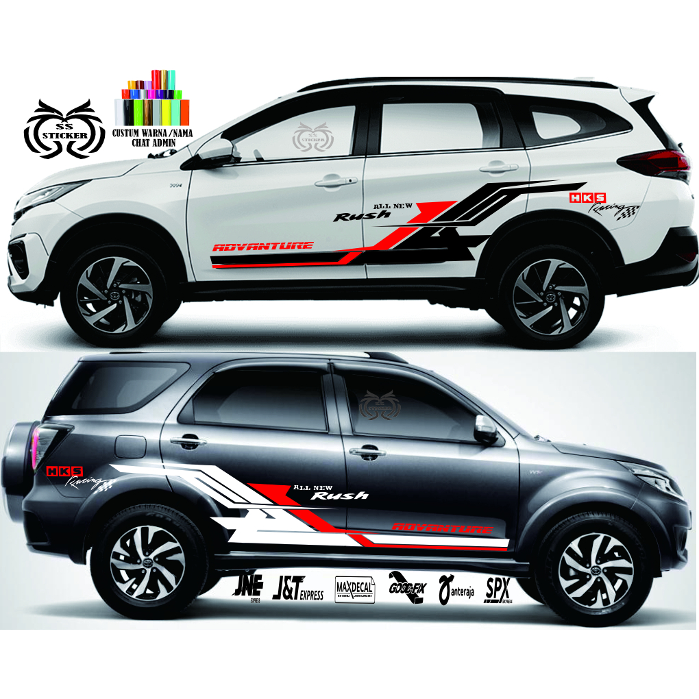 Jual STICKER MOBIL VARIASI STICKER RUSH TERIOS 2016 sampai 2025 BODY ...