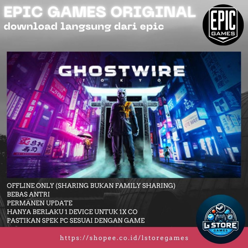 Jual Ghostwire: Tokyo Epic Games PC Sharing Original Offline | Shopee ...