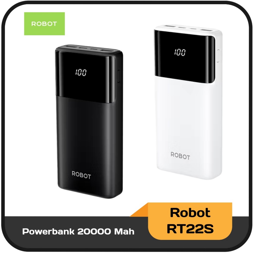 Jual Powerbank Robot RT22S 20000mAh Two Way Fast Charging Powerbank USB ...