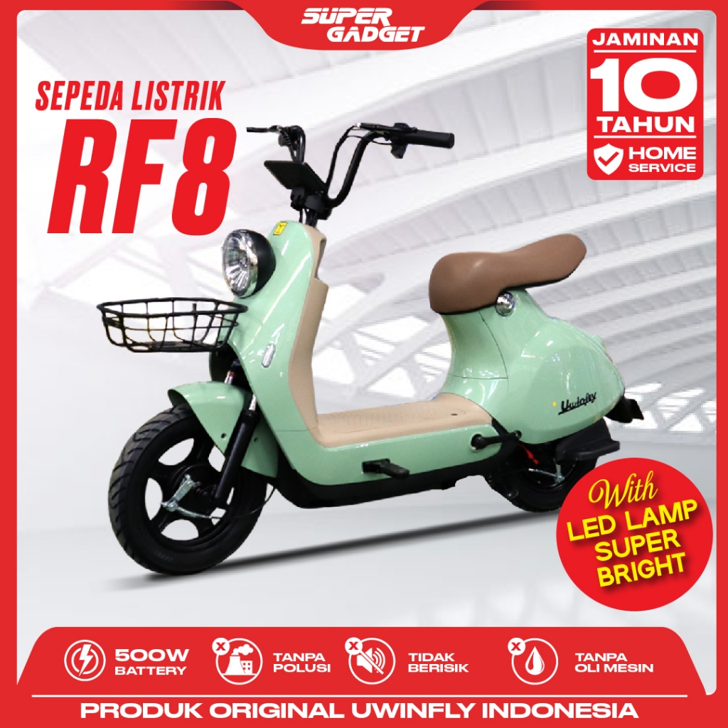 Jual UWINFLY RF8 REDFISH Sepeda Listrik 48V 12AH E-Bike Garansi Resmi ...