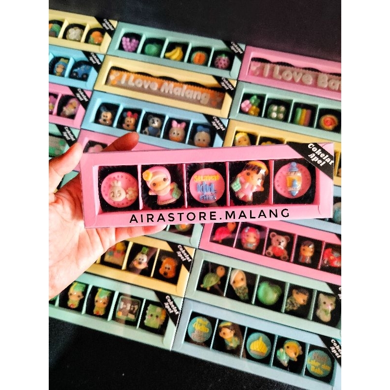 Jual Cokelat Custom Box Coklat Lebaran Idul Fitri5 Sekat Softbox Tutup ...