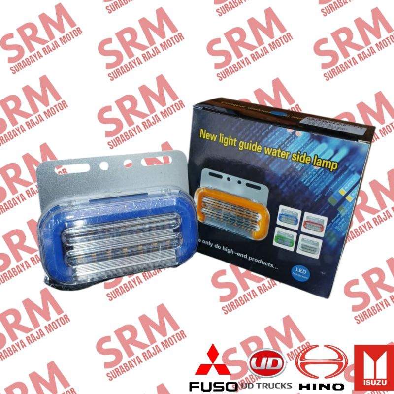 Jual LAMPU BAK TRUCK SAMPING LED OVAL UNIVERSAL BESAR SEIN SEN RUNNING/LAMPU WATERSIDE BESAR ...