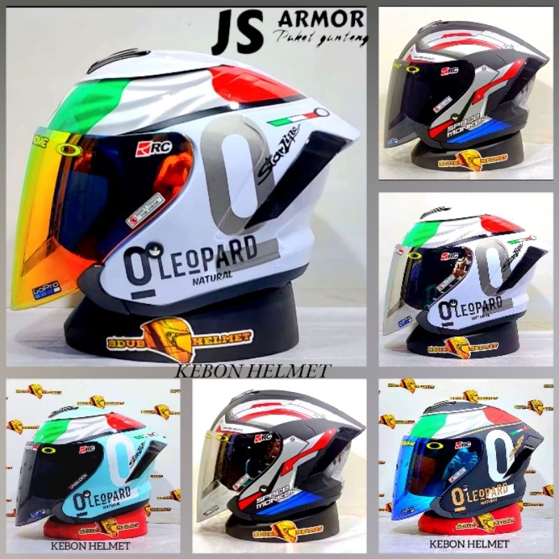 Jual Helm JS armor leopard black paket ganteng | Shopee Indonesia