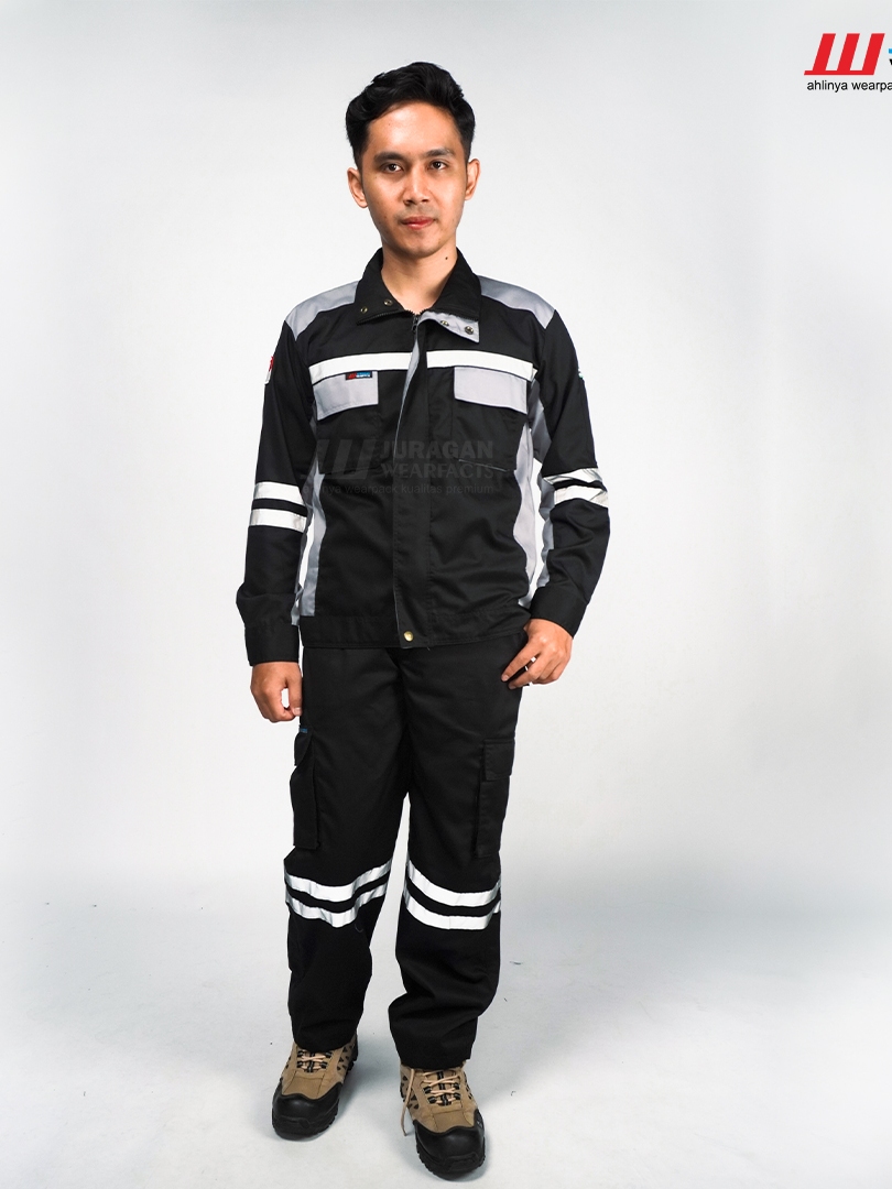 Jual Juragan Wearfacts - Wearpack Safety Setelan Atasan Warna Hitam Abu ...