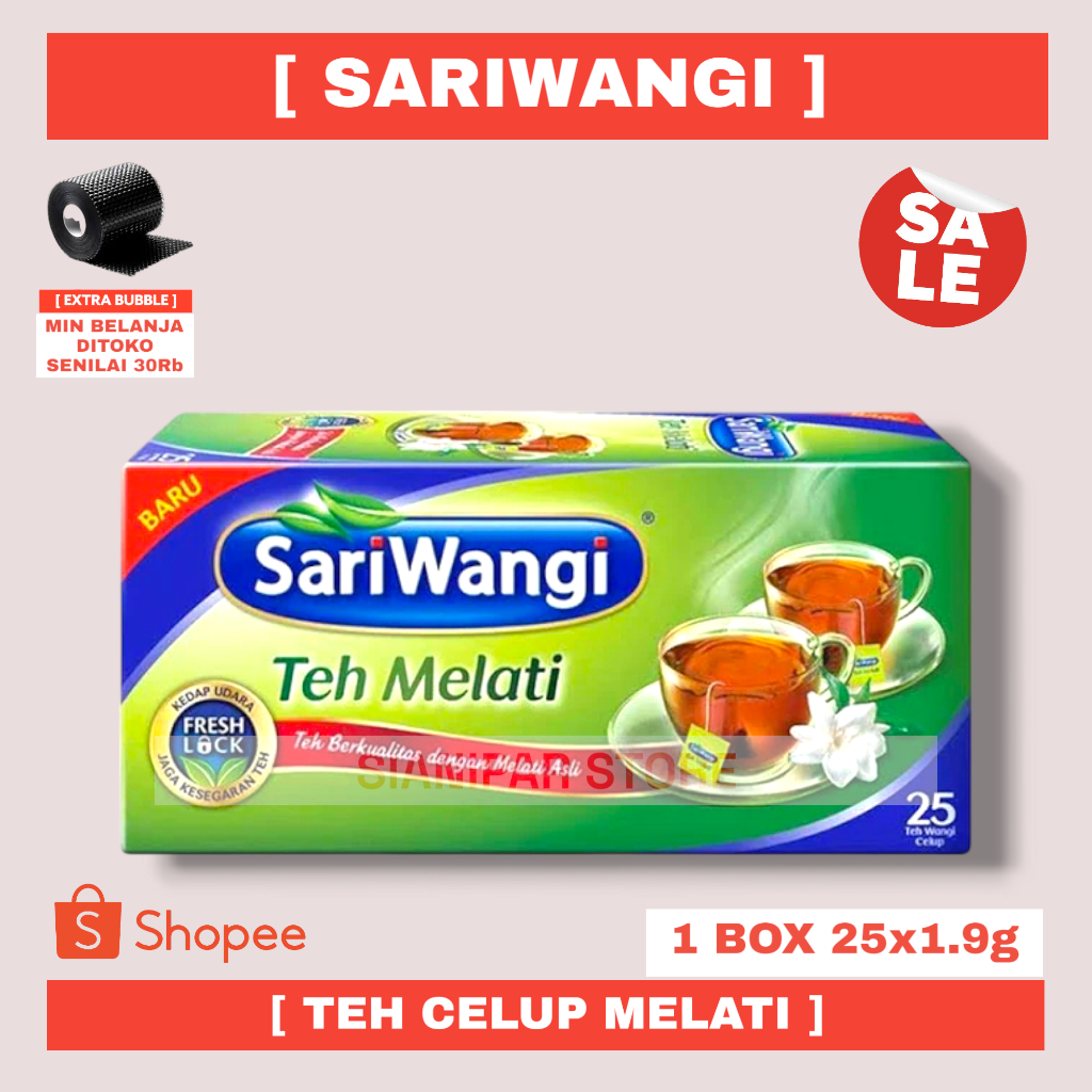 Jual SARIWANGI TEH CELUP MELATI BOX 25x1.9g | Shopee Indonesia