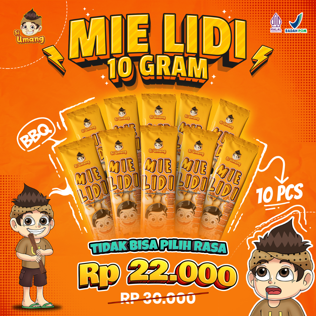 Jual Si Umang Mie Lidi 1 Renceng 10 gram isi 10 pcs Premium High ...